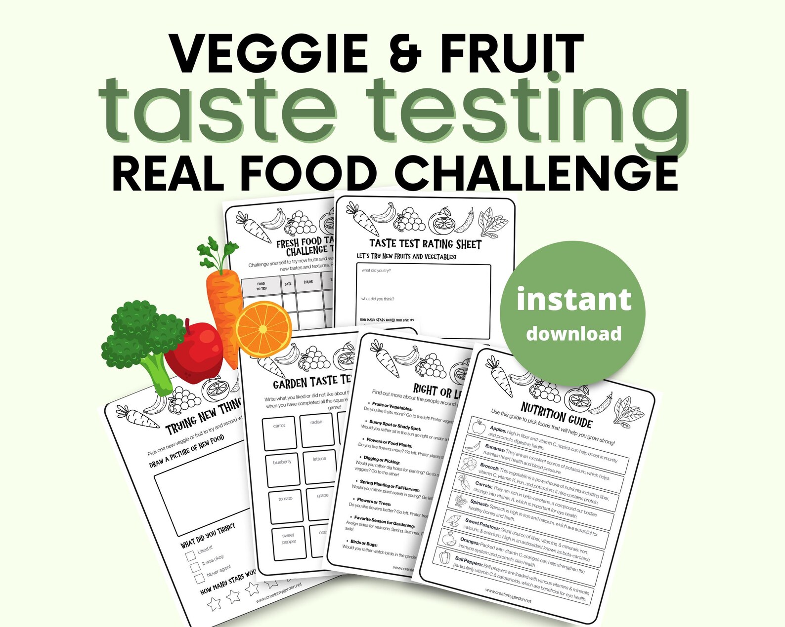 Healthy Eating Habits for Fruit & Vegetable Taste Testing Real Food ...