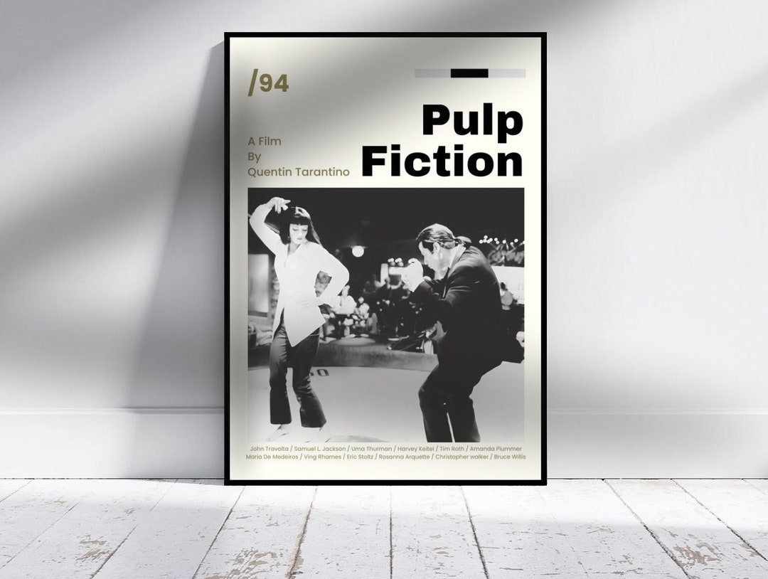 Pulp Fiction Poster Wall Art / Quentin Tarantino Poster Print / Poster ...
