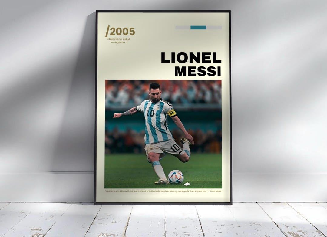 Lionel Messi Poster Wall Art / Lionel Messi Sport Poster Print ...