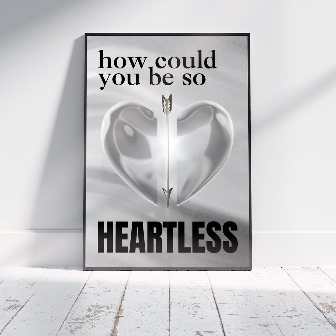 Kanye West Heartless / Kanye West Poster Print / Heartless Music Print ...