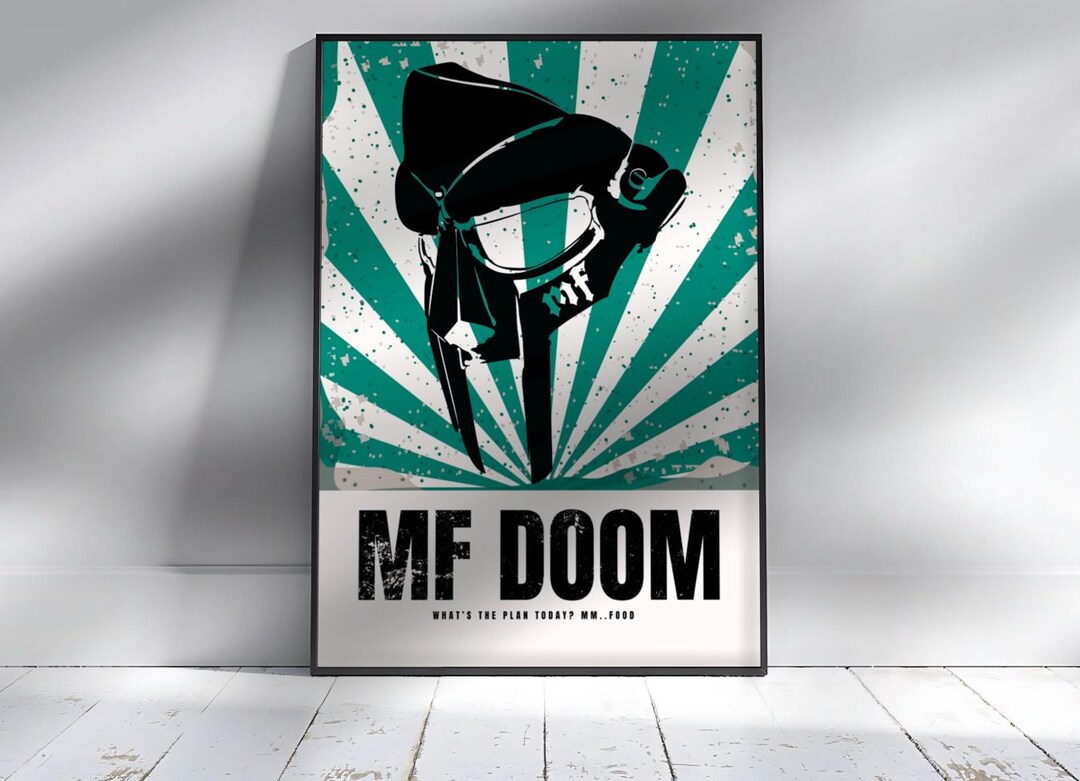 MF DOOM Print Wall Art / MF Doom Graphic Print / Mf Doom Bedroom Music ...