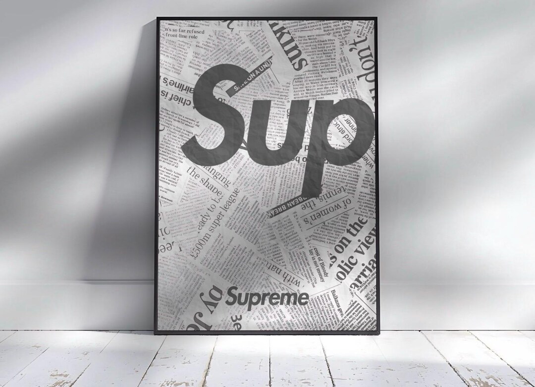 Supreme Poster Wall Art / Supreme newspaper Urban Poster Print / Poster ...