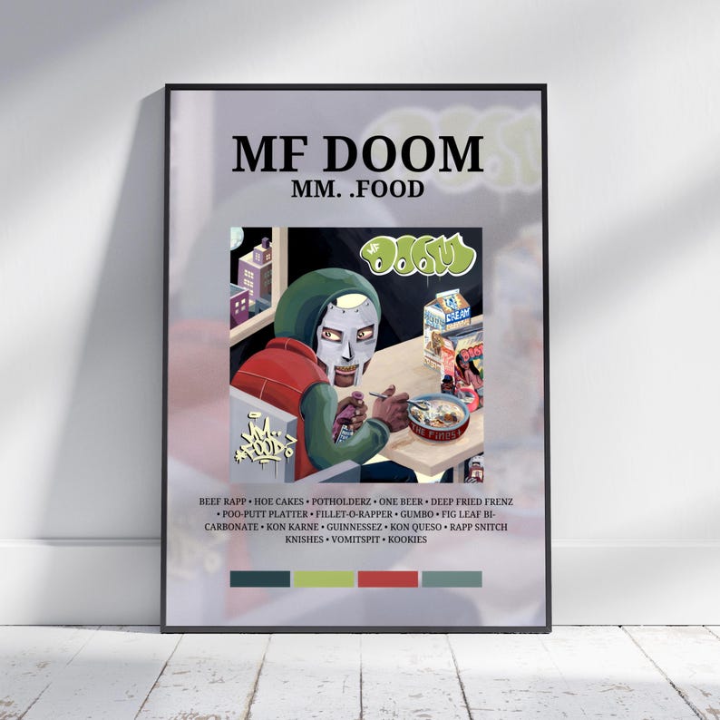 MF DOOM Poster / Mm Food MF Doom Poster Print / Music Print / Mf Doom ...