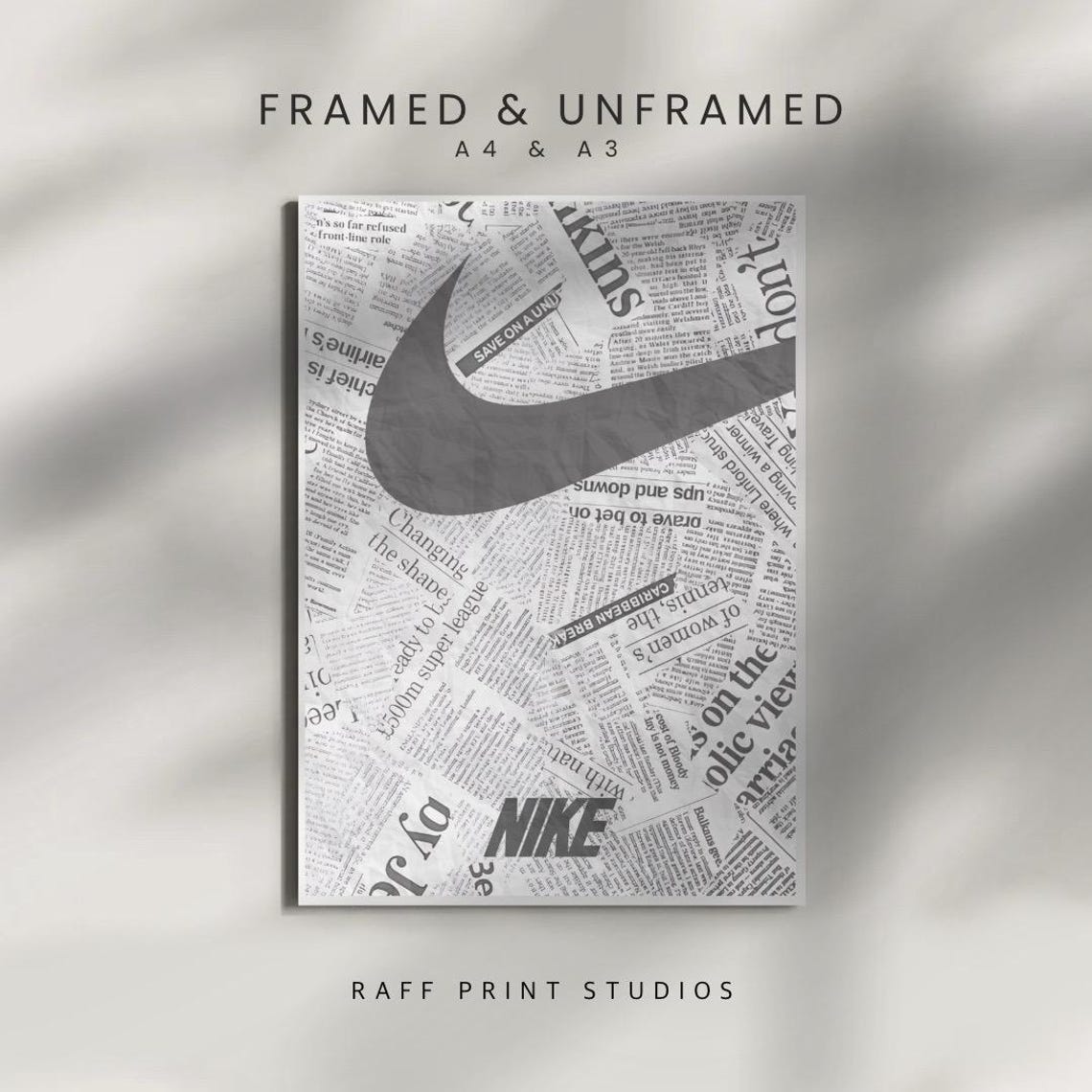 Newspaper Hype Poster Wall Art / Hype newspaper Urban Poster Print ...