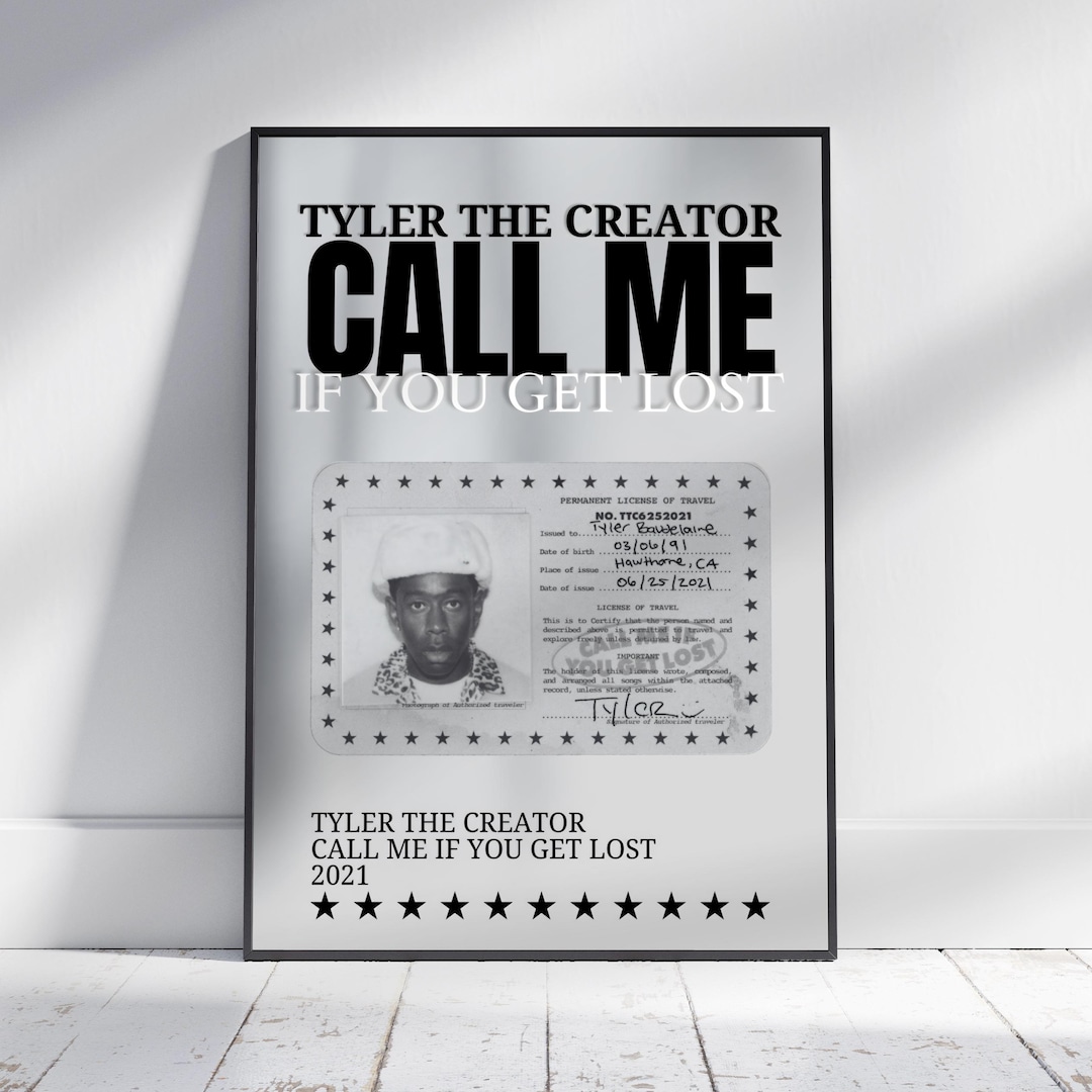 Tyler the Creator Poster / Call Me If You Get Lost Poster Print / Music ...