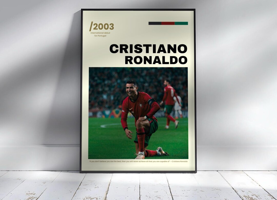 Cristiano Ronaldo Poster Wall Art / Cristiano Ronaldo Sport Poster ...