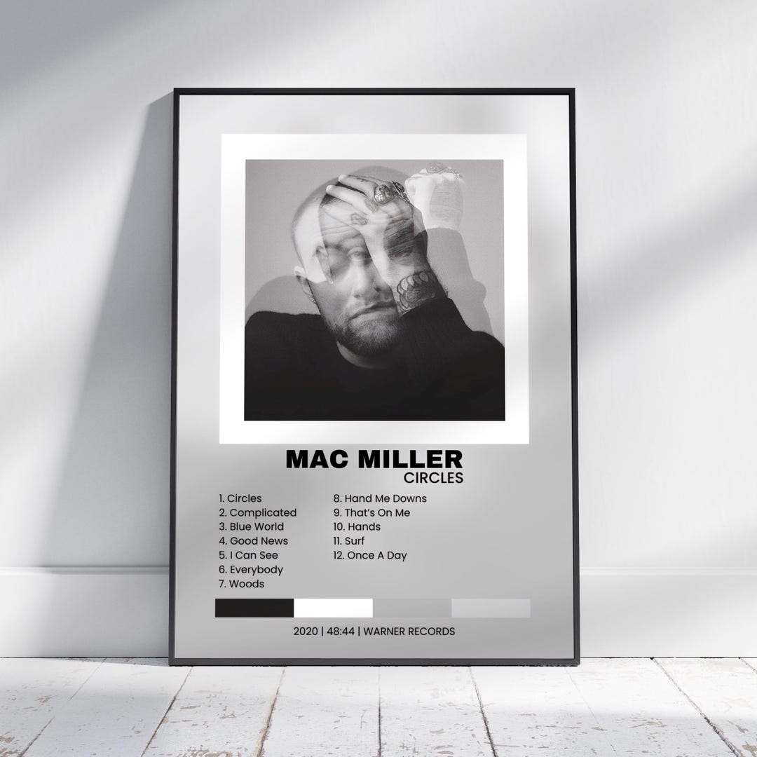 Mac Miller Poster / Mac Miller Circles Music Poster Print / Music Print ...