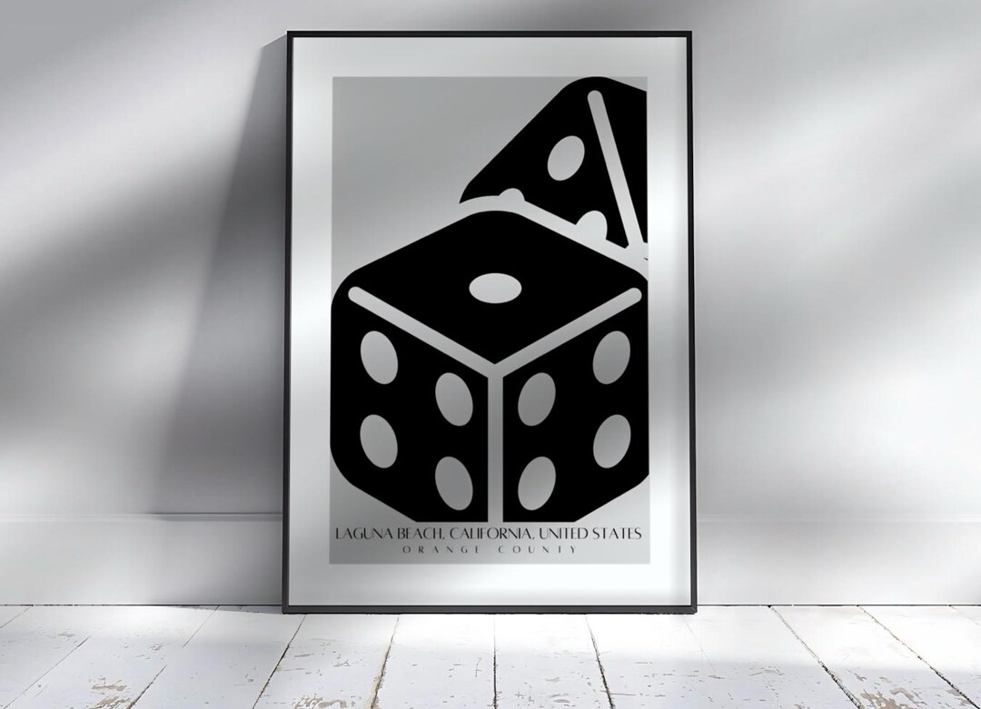 Dice Orange County California Poster Wall Art / Urban Poster Print ...