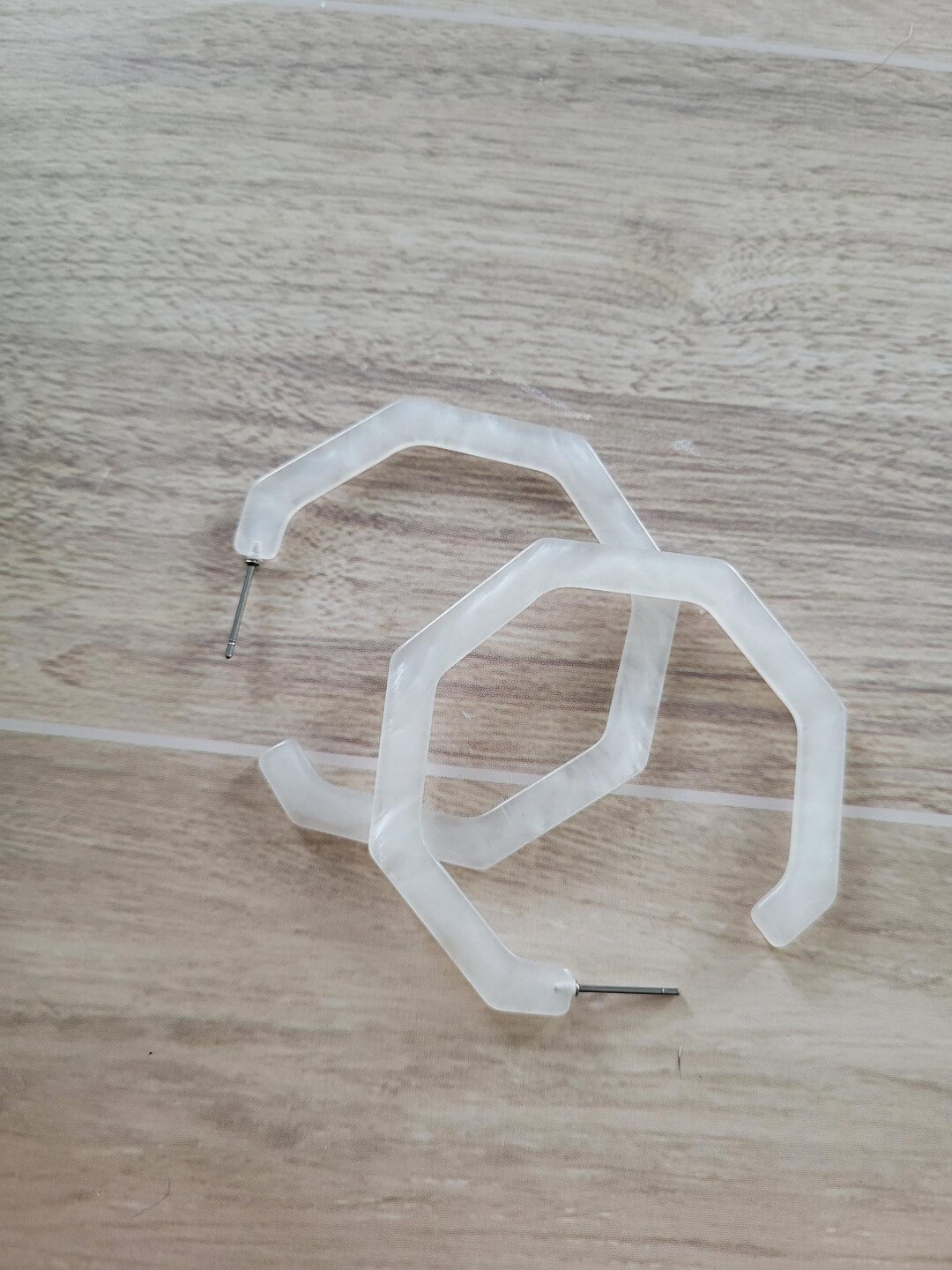 White Acrylic Hoops, Hyproallergenic, Gifts for Her - Etsy