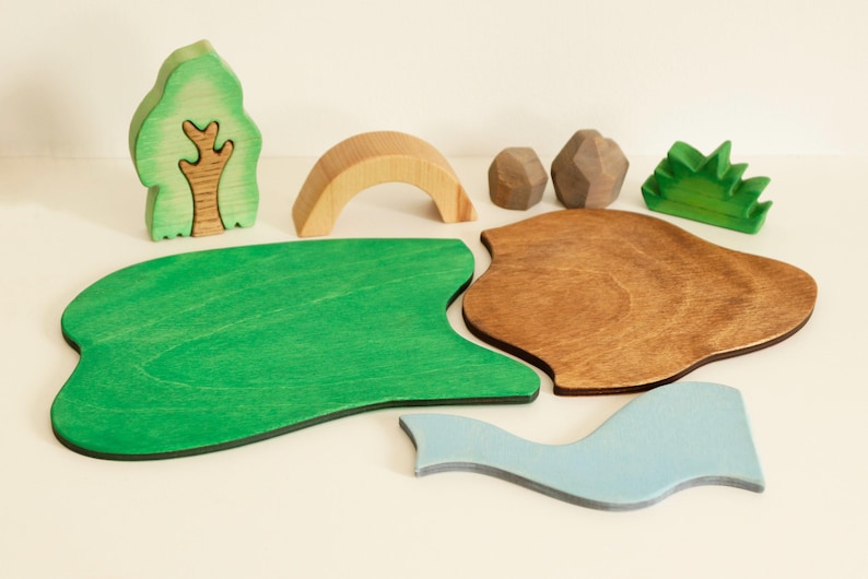 Wooden Nature Playset: Montessori Small World Play - Etsy