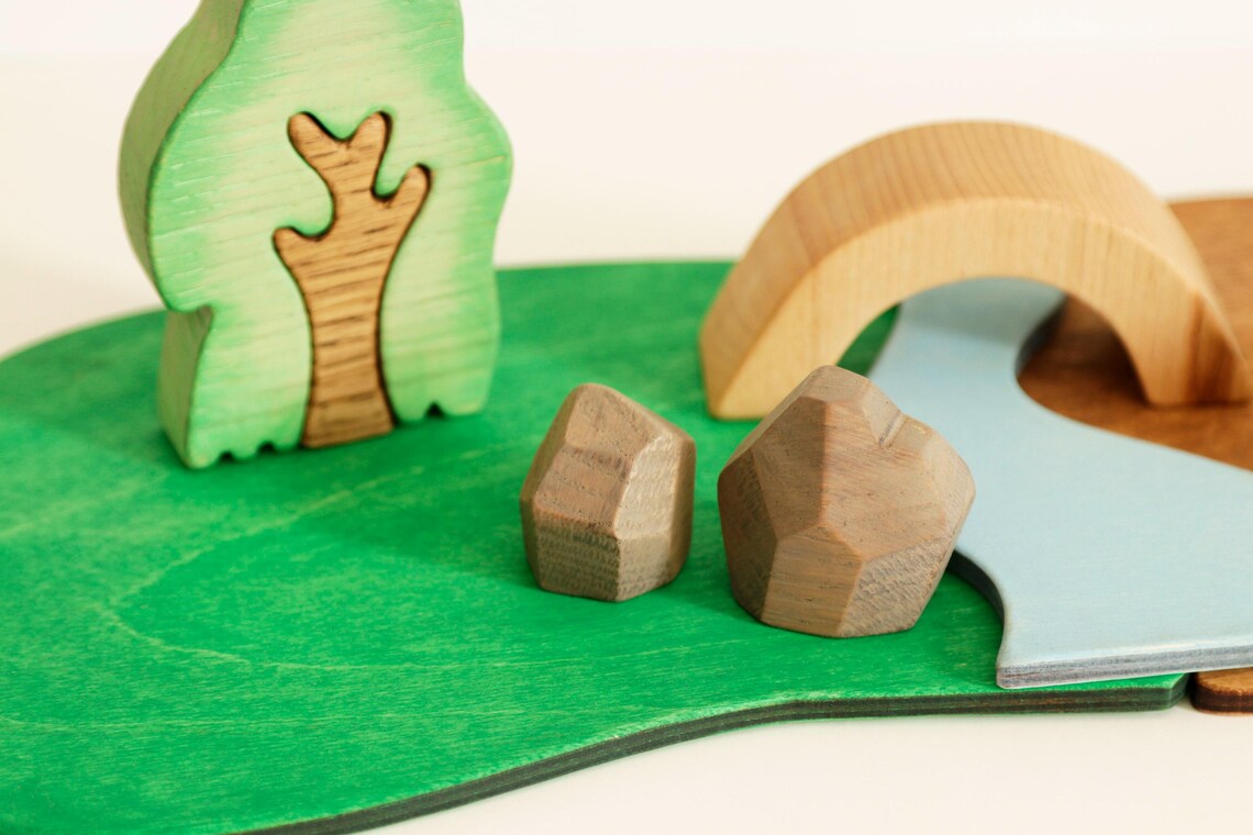 Wooden Nature Playset: Montessori Small World Play - Etsy