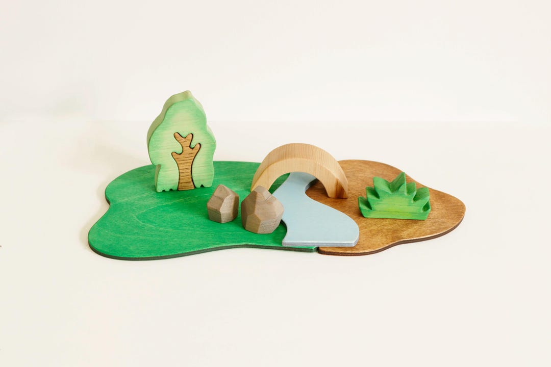 Wooden Nature Playset: Montessori Small World Play - Etsy
