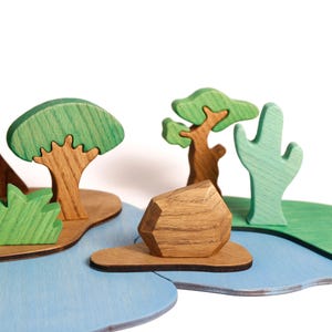 Handmade Wooden Landscape Playset: Montessori Toy Volcano Valley - Etsy