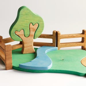 Wooden Forest Playscape: Montessori Animal Figurines & Trees - Etsy