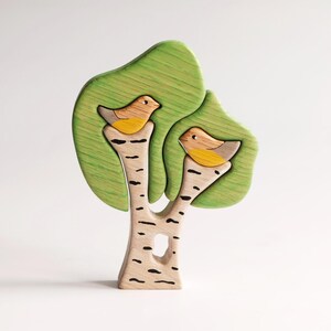 Wooden Tree Toy Waldorf Tree Woodland Toy Set Wooden Forest Toys Birch ...
