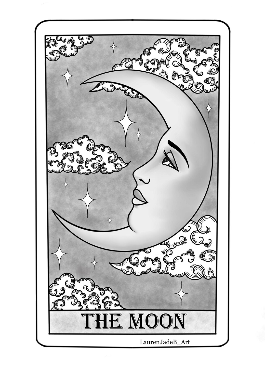 Moon Tarot Print - Etsy