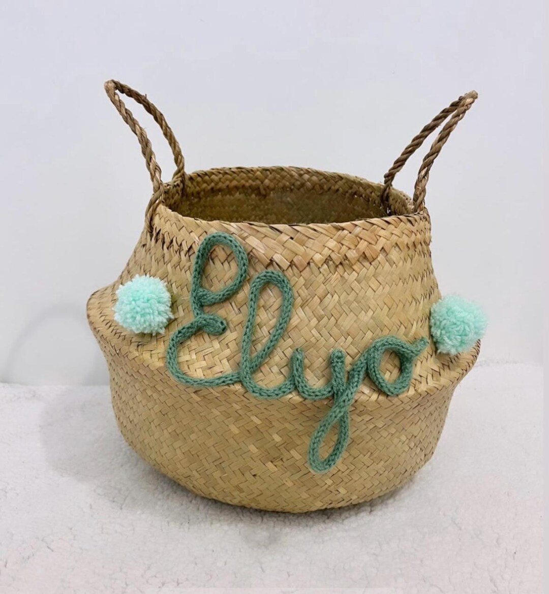 Personalized Basket With First Name in Knitting, Storage Basket, Gift ...