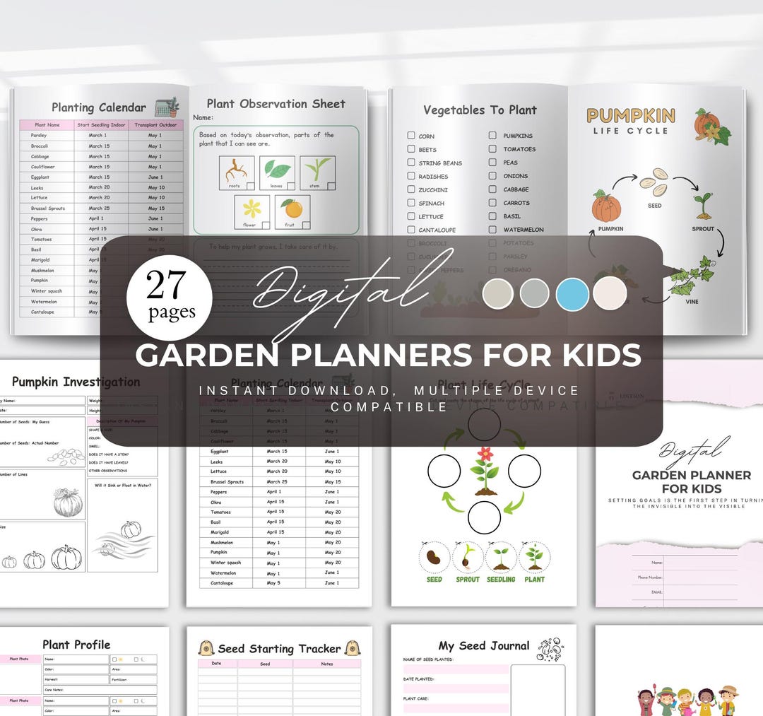 Garden Planner for Kids / Gardening Journal / Children's Garden Planner ...