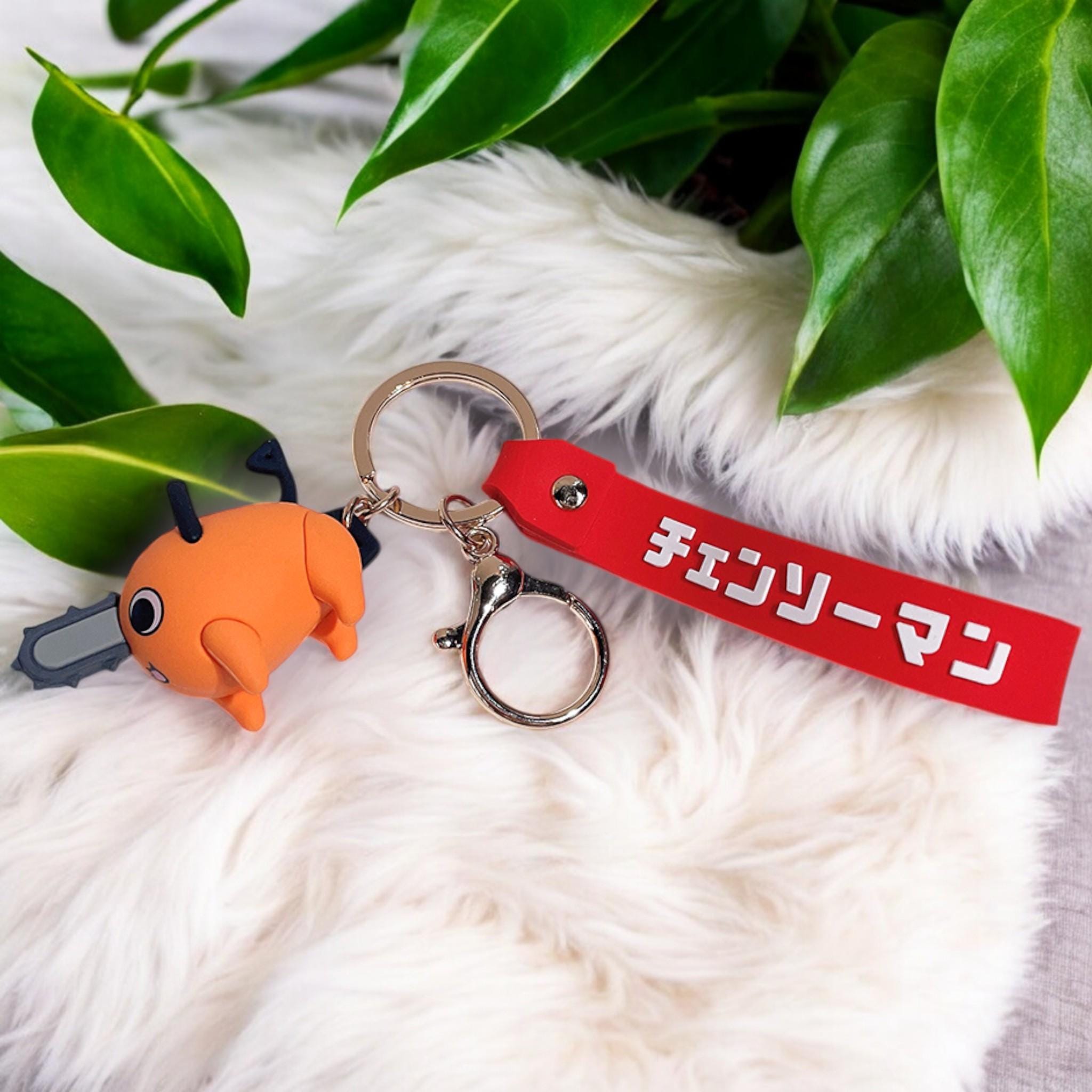 Pochita Chainsawman Keychain Set, Makima & Power Silicone Keyring ...