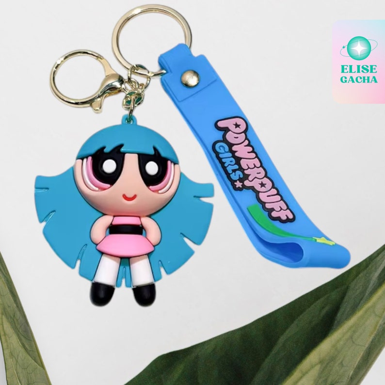 The Powerpuff Girls Keychain Set | Blossom, Bubbles & Buttercup Silicone Keyring | Cute Cartoon ...
