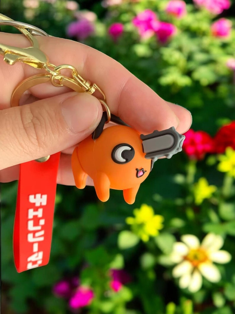Pochita Chainsawman Keychain Set, Makima & Power Silicone Keyring ...