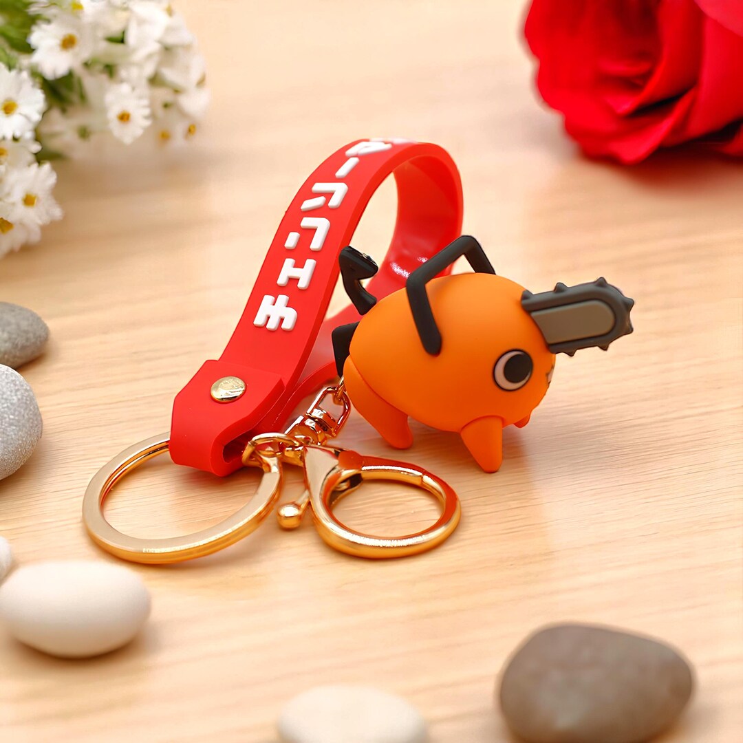 Chainsawman Kawaii Keychain Set | Pochita Makima & Power Silicone ...
