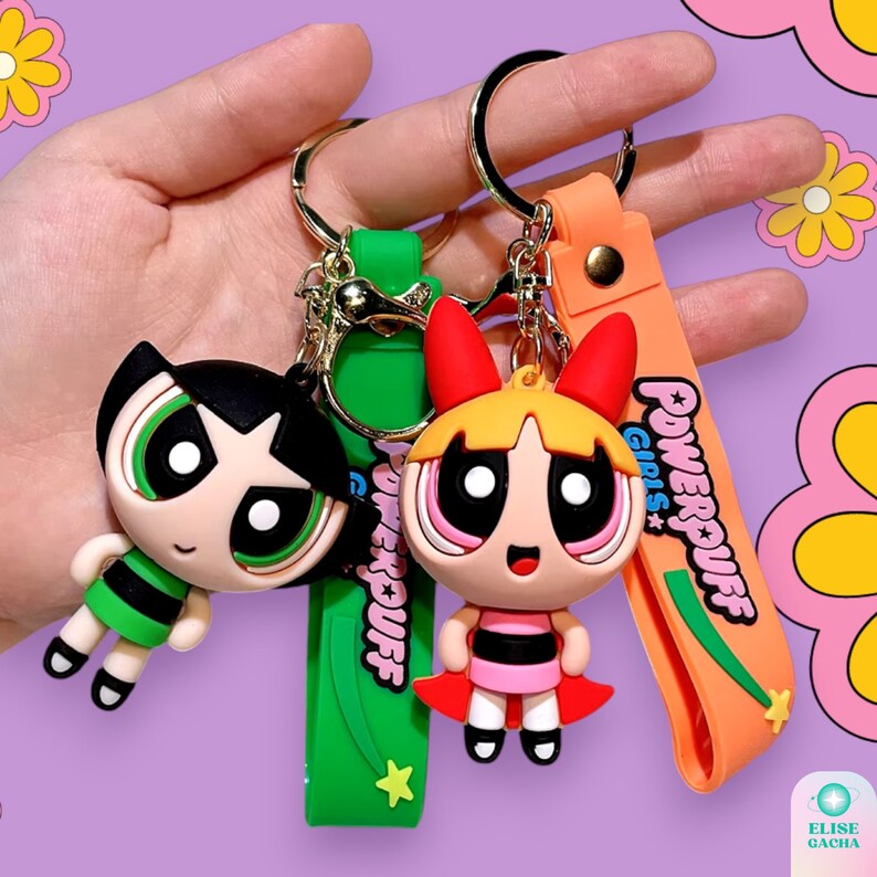 The Powerpuff Girls Keychain Set | Blossom, Bubbles & Buttercup ...