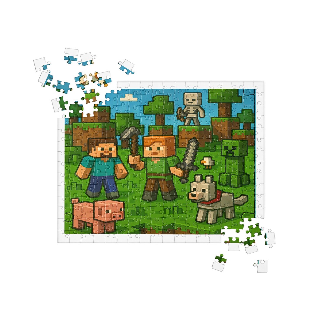 Minecraft Jigsaw Puzzle for Kids |birthday Gift|gift for Boy| Kids Fun ...
