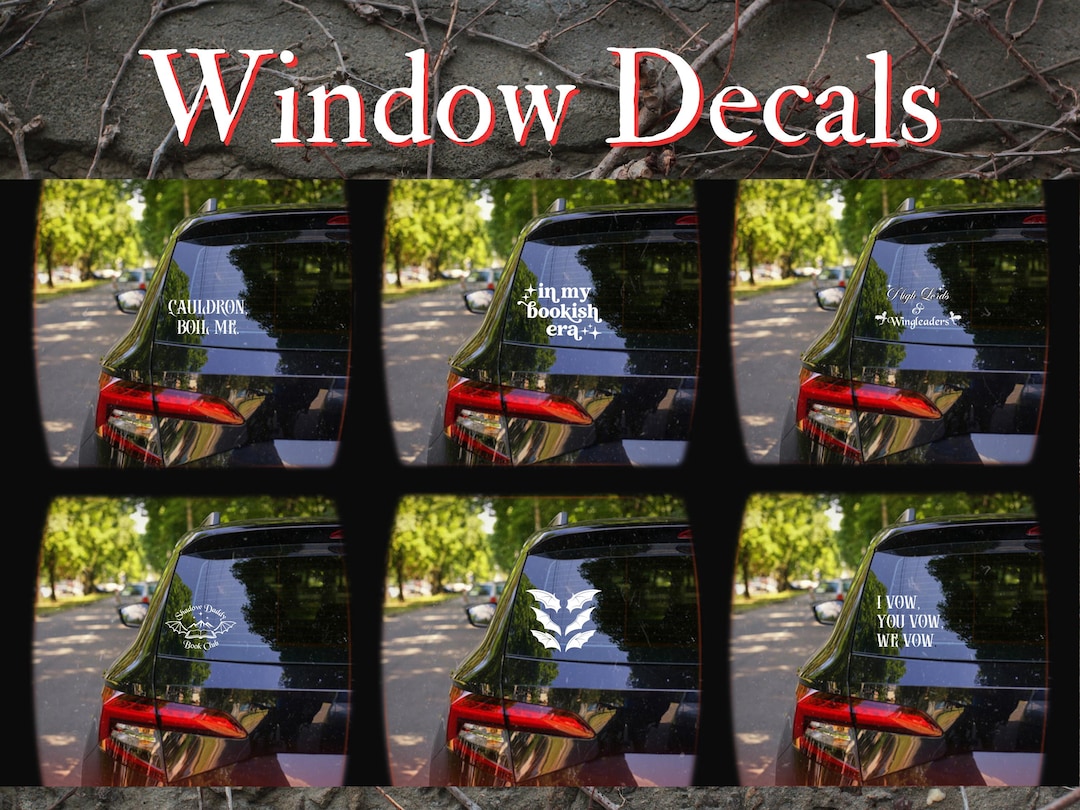 Window Decals Car Decals Bookish ACOTAR SJM Fourth Wing Shadow Daddy ...
