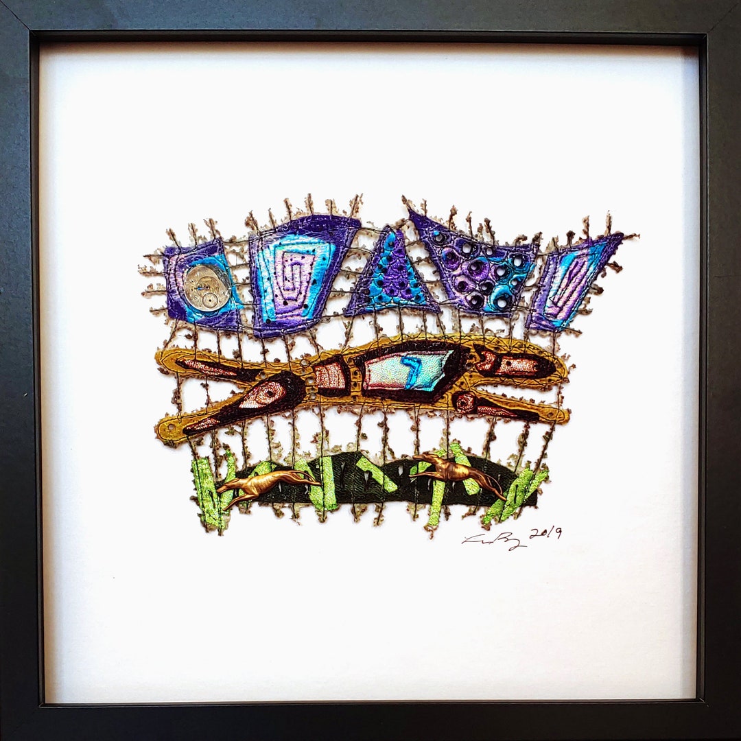 Flying Too Fast: Original, Textile, Fiber, Signed Artwork Featuring ...