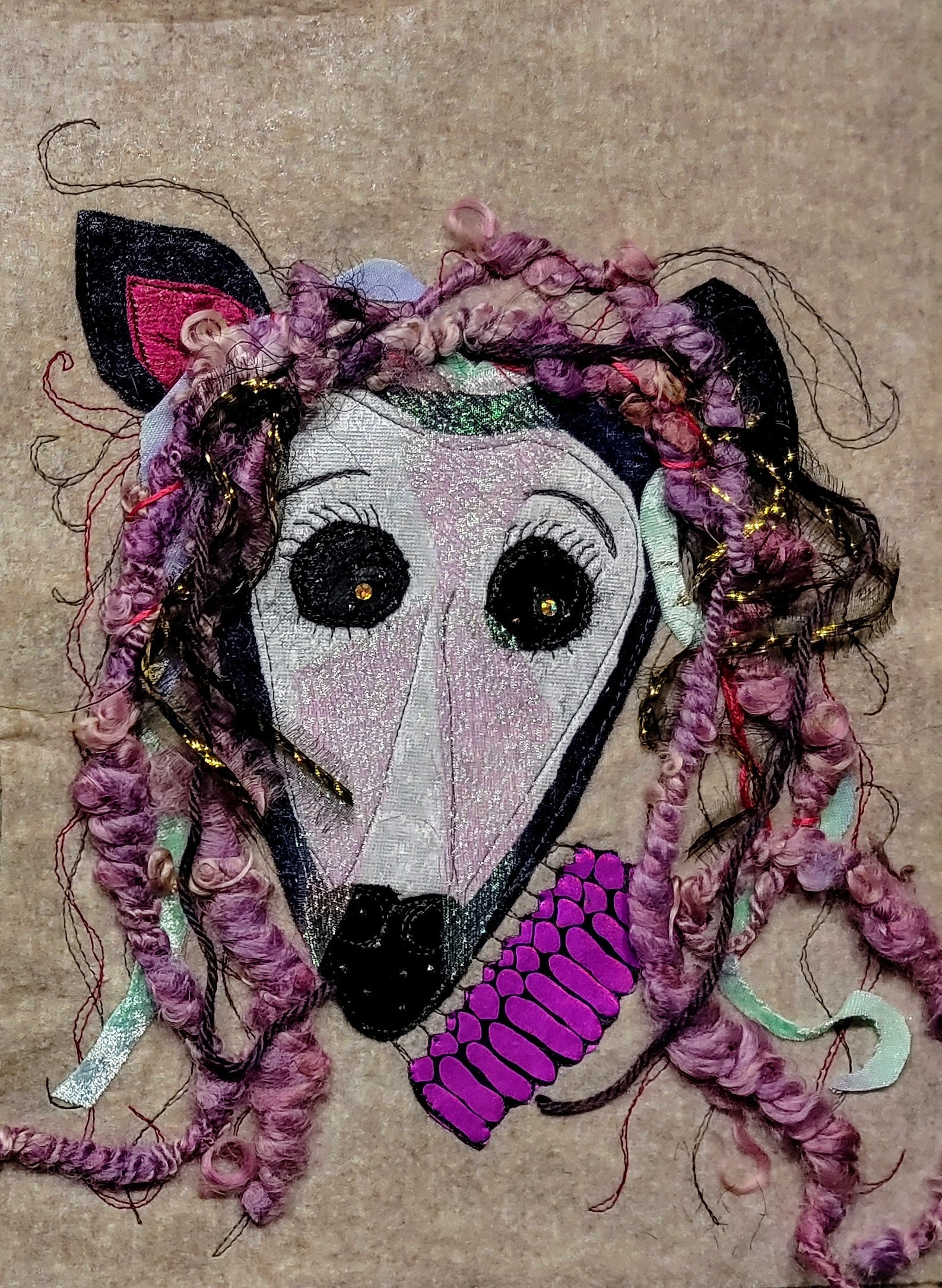 Sweet Suzy Q: Original Textile, Fiber, Signed Artwork Featuring Sweet ...