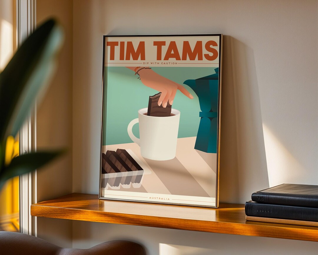 Tim Tam Art Print | Printable Australian Food Wall Art | Instant ...