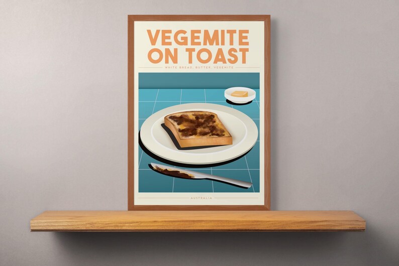 Vegemite Art, Australian Food Art, Foodie Wall Art, Aussie Poster ...