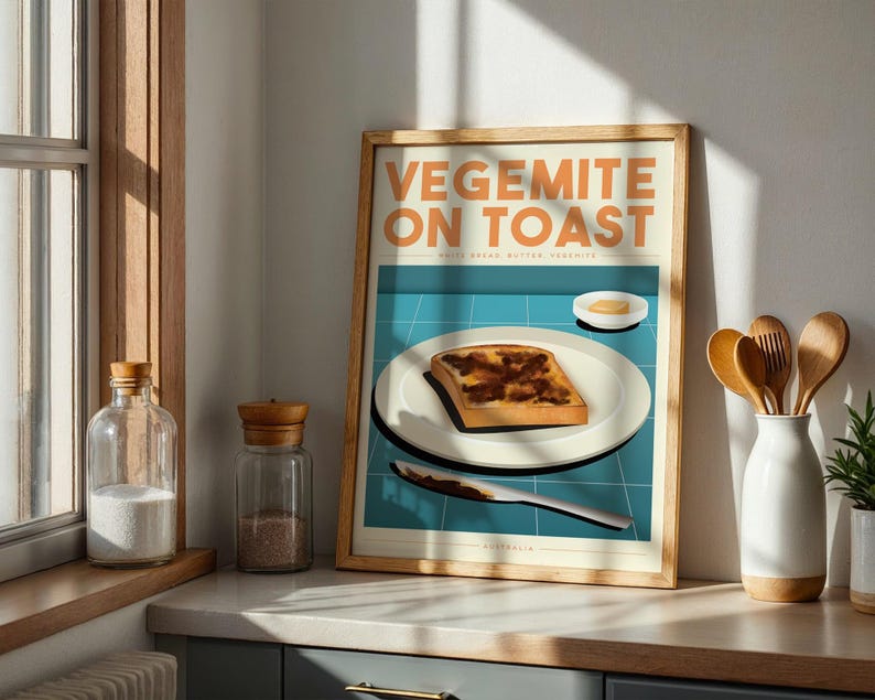 Vegemite Art Print: Funny Australian Foodie Poster - Etsy Australia