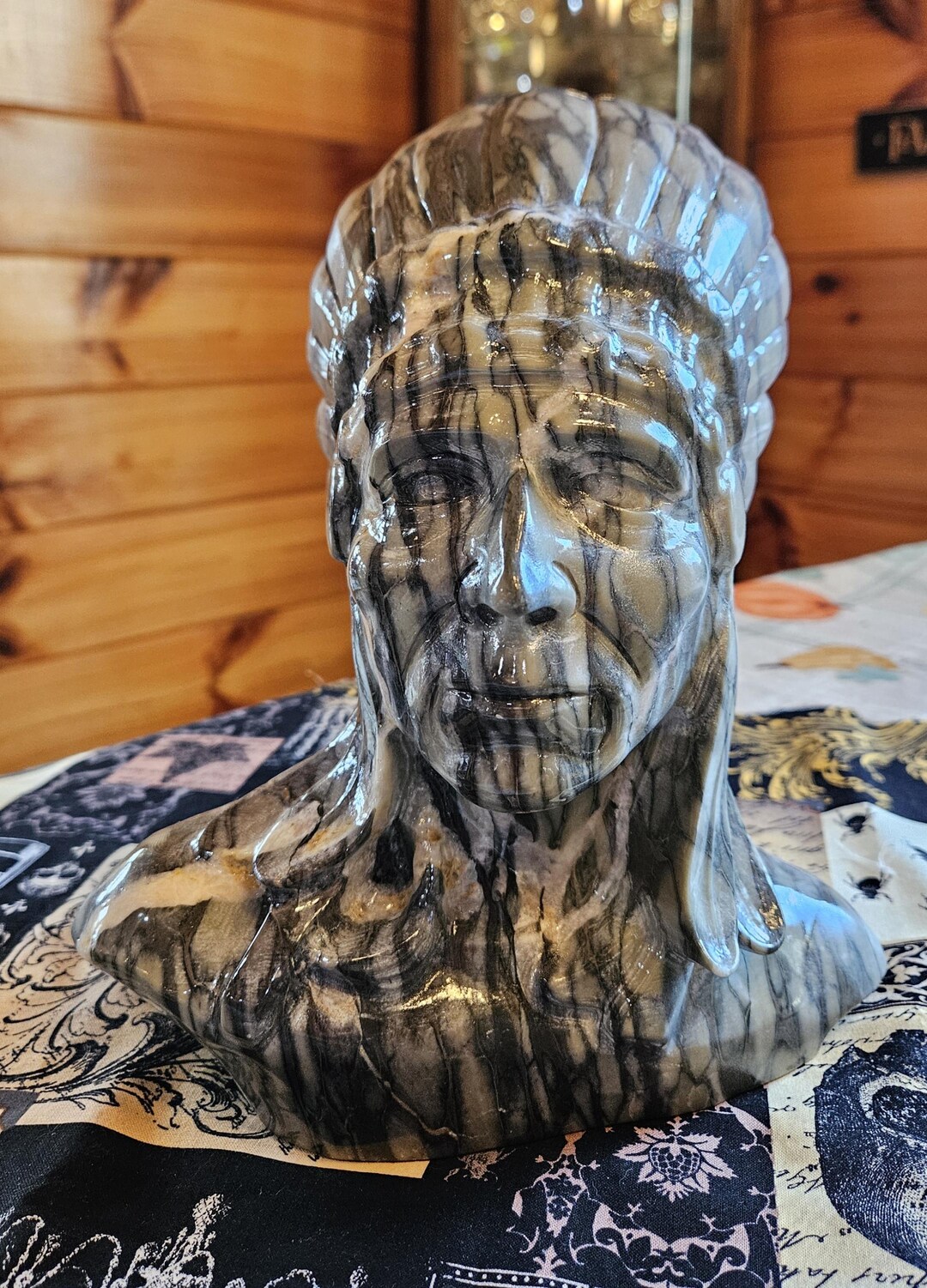 Big, Bold Camouflage Jasper Native American Statue - Etsy