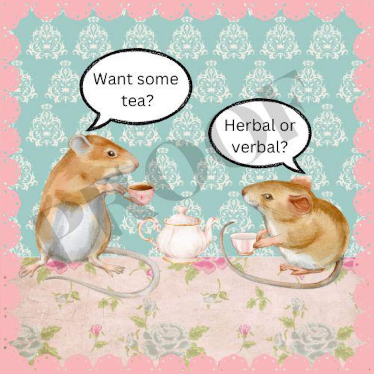 Mouse Tea Party PNG/SVG Instant Download!! - Etsy