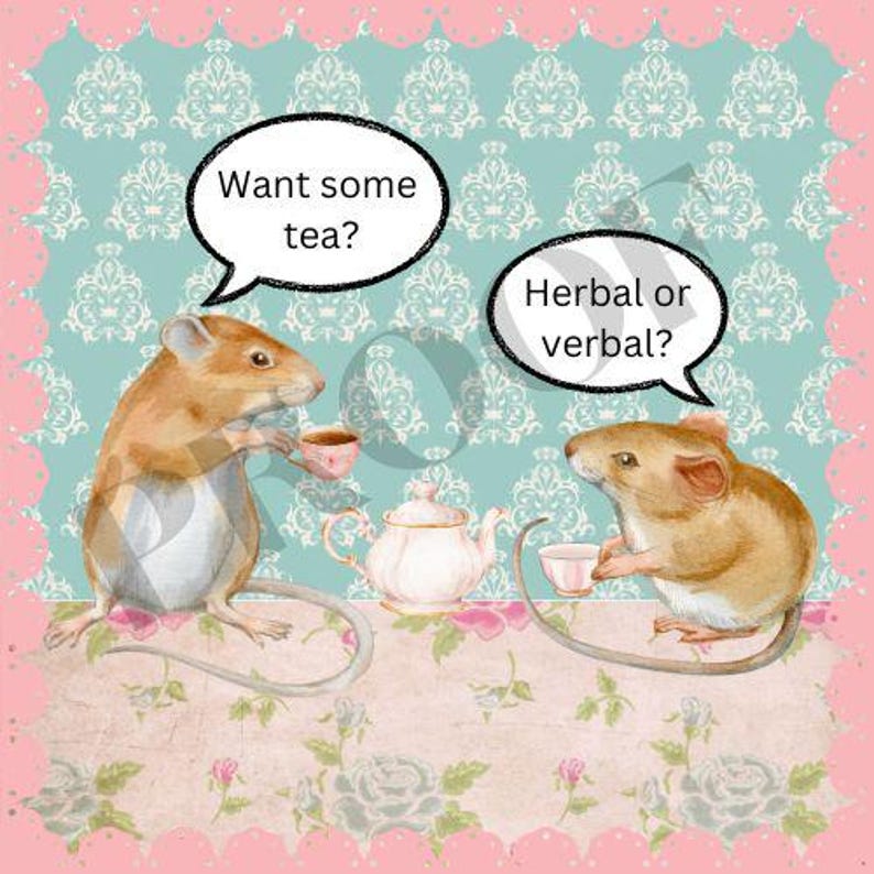 Mouse Tea Party PNG/SVG Instant Download!! - Etsy
