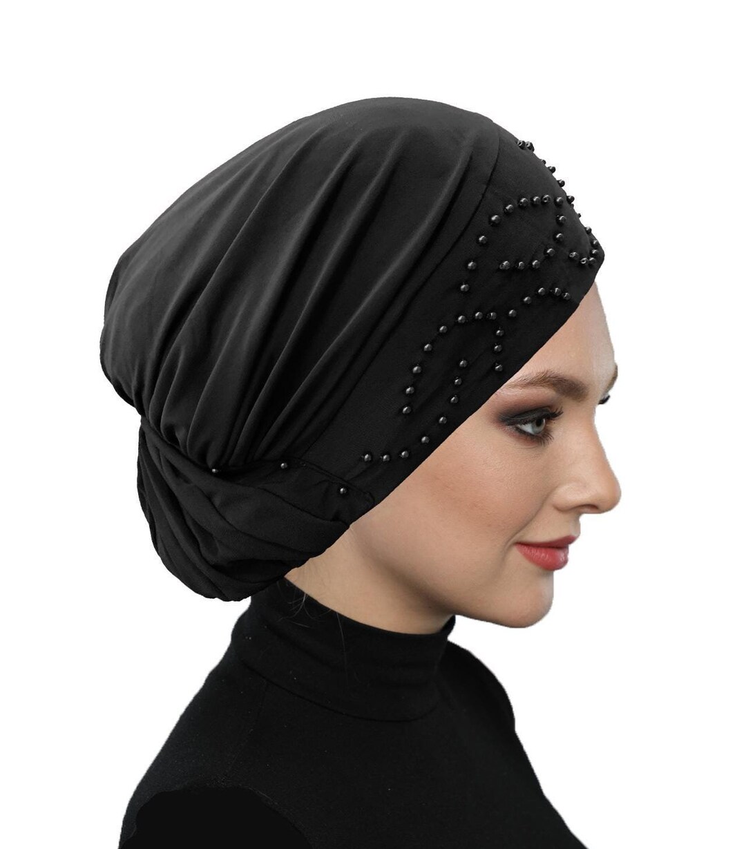 Elegant Handmade Hijab, Wedding Bonnet, Non-slip Bonnet for Everday Use ...