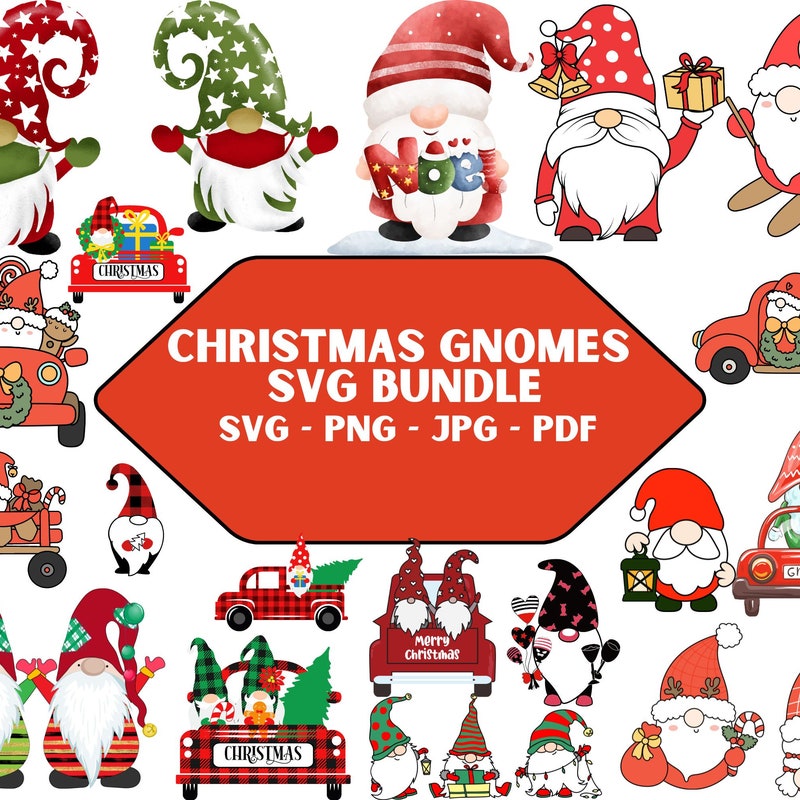 Christmas Gnome Svg - Etsy