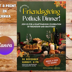Thanksgiving Potluck, Church Flyer, Thanksgiving Potluck, Holiday ...