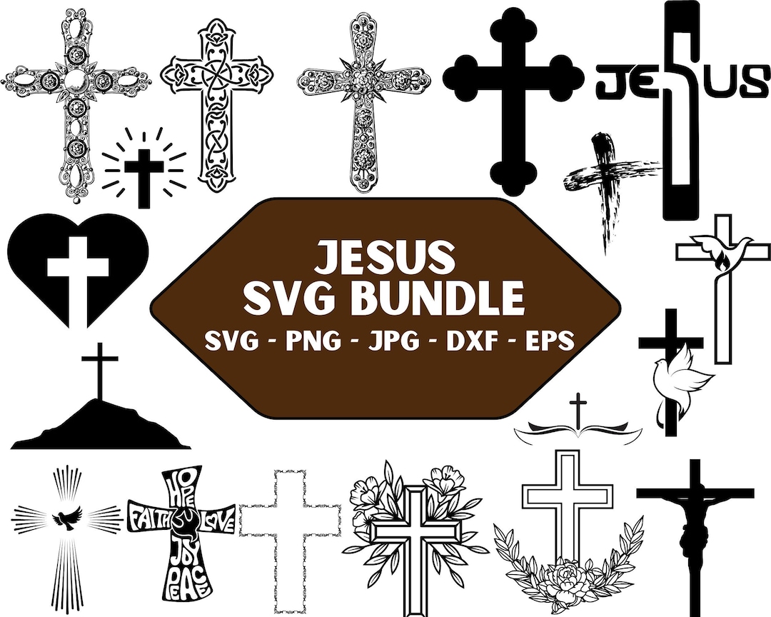 Kreuz-Svg-Bundle, KREUZ-BUNDLE-SVG-Dateien, christlicher Schriftzug, Kreuz Png, Glaube-Kreuz-Svg ...
