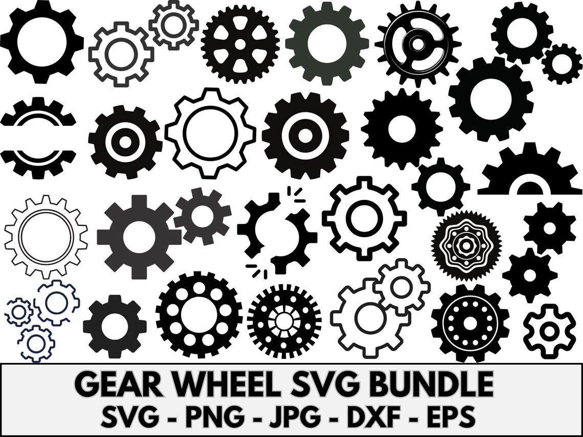 Steampunk Gears SVG Bundle: Cog Wheels Clipart (digital File) - Etsy