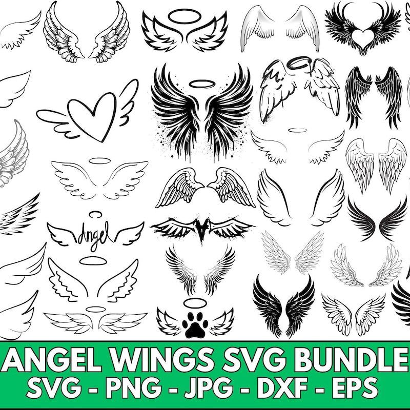Angel Wings Svg Rip - Etsy
