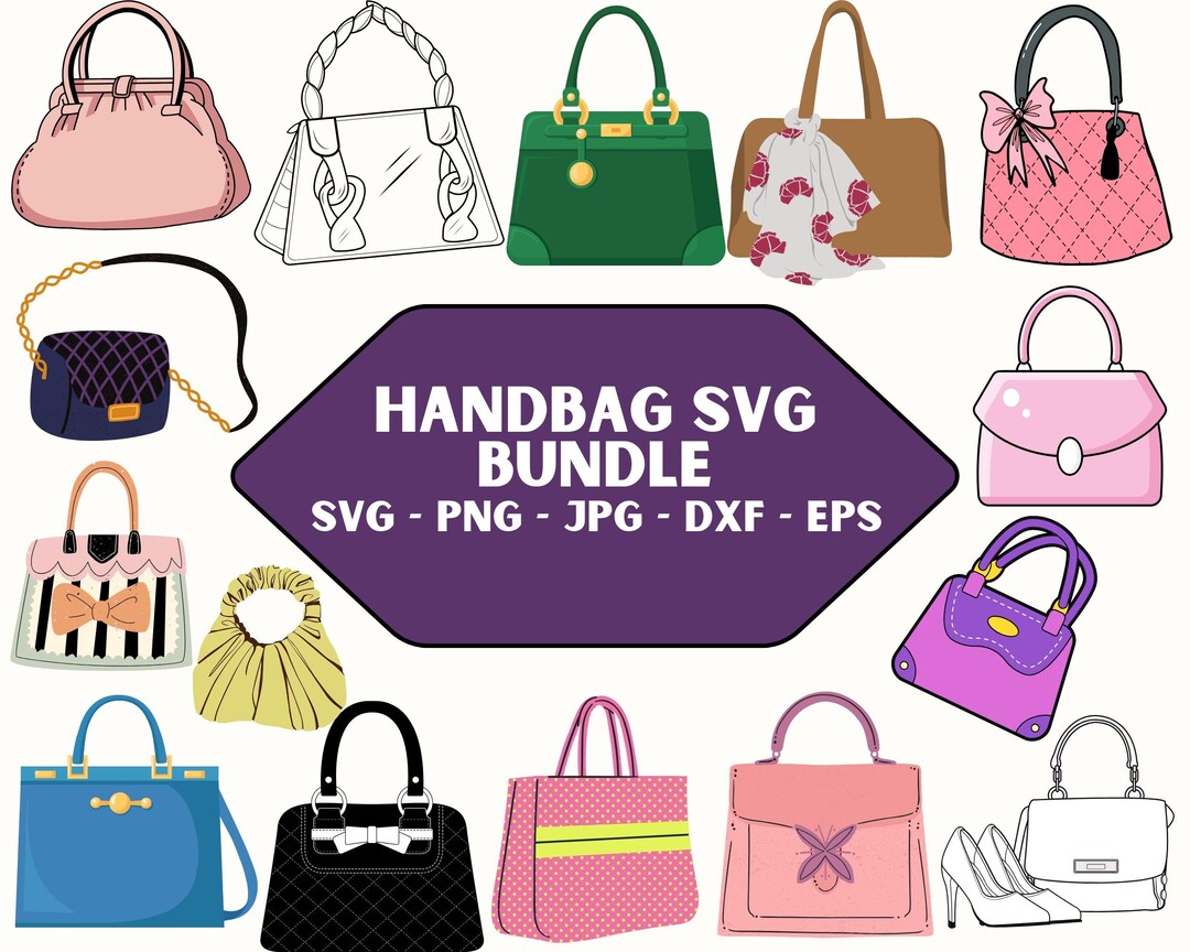 Handbag SVG Bundle: Purse Clipart, Cut Files (digital Download) - Etsy