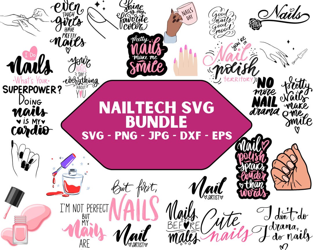 Nail Tech SVG Bundle: Nail Art Designs (digital Download) - Etsy