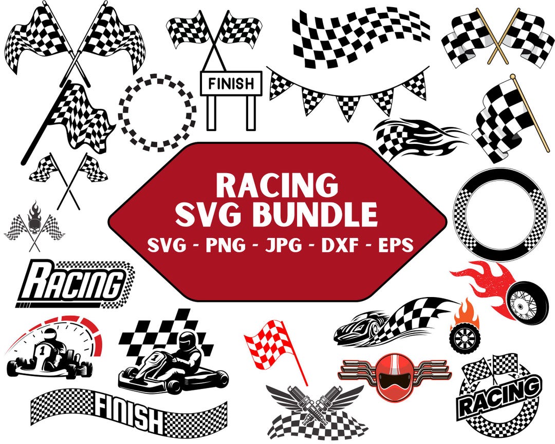 Race Flag Svg Bundle, Checkered Flag Svg, Racing Flag Svg,racing Flag ...