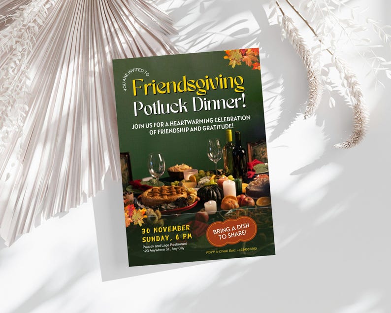 Thanksgiving Potluck, Church Flyer, Thanksgiving Potluck, Holiday Potluck, Potluck Sign Up ...