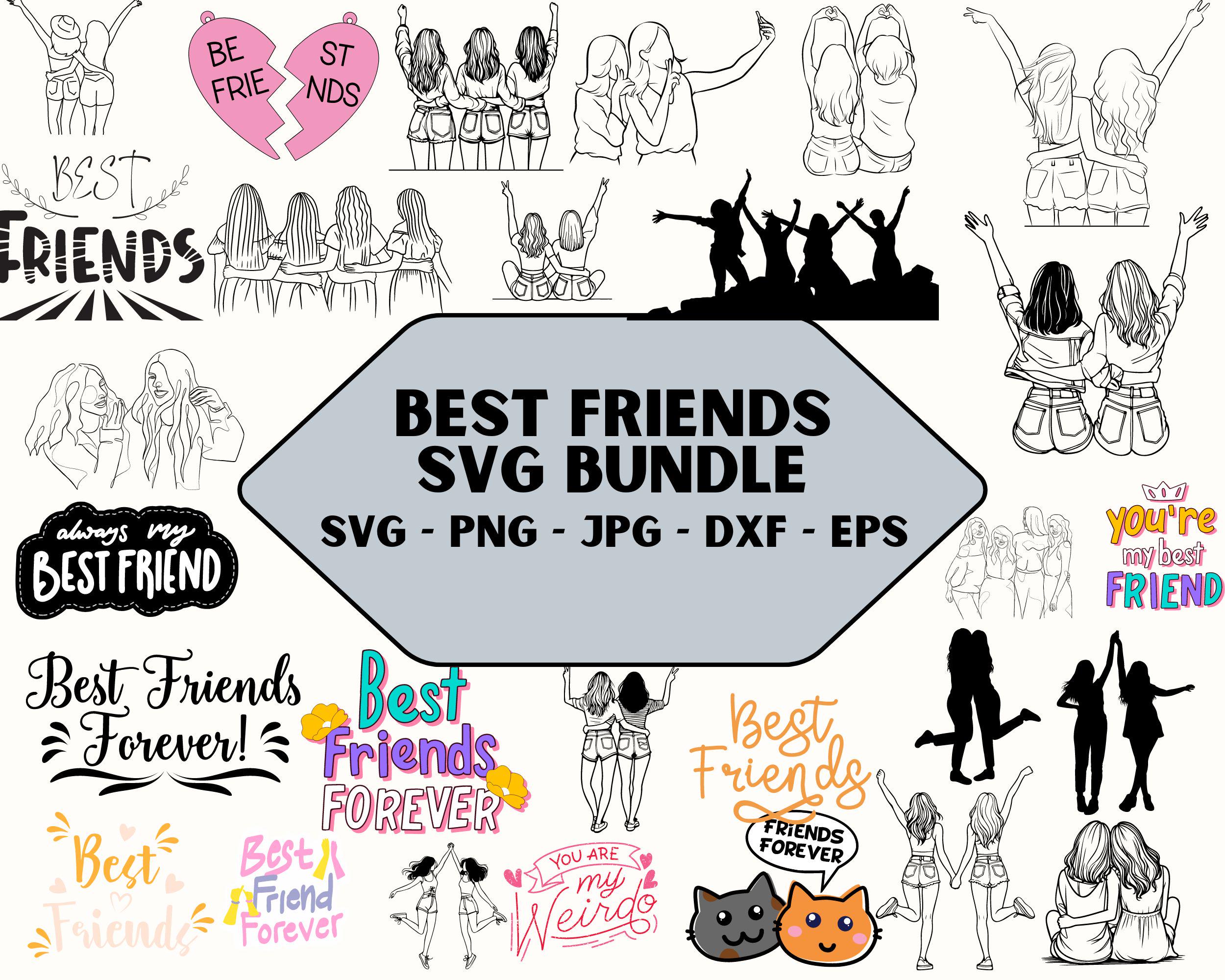 Best Friends Bundle, Friend Svg Bundle, Best Friend Svg, Besties Svg ...