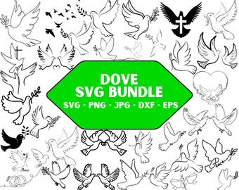 Dove SVG Bundle, Dove PNG Bundle, Dove Clipart, Pigeon SVG Cut Files ...