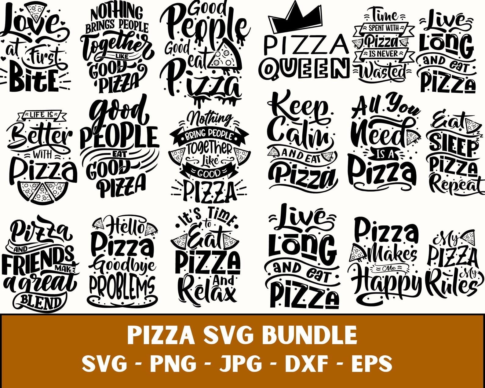 Pizza Svg Bundle ,pizza SVG, Pizza Bundle SVG, Pizza Sayings SVG, Pizza ...
